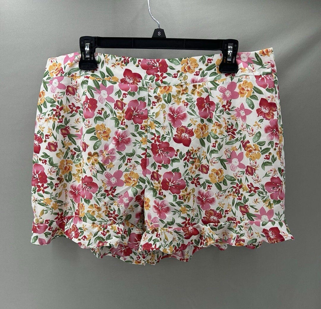Pink Lily Floral Ruffle Shorts Sale Extra Large Xl Viral Trending Ootd ...
