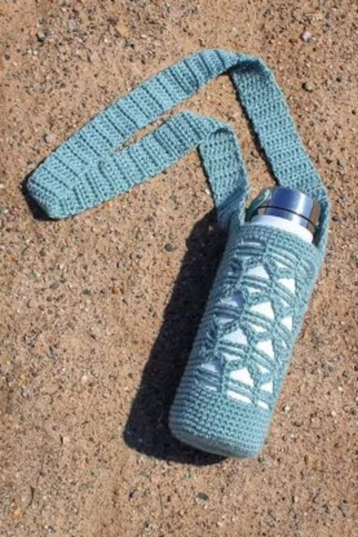 Crochet Water Bottle Bag Pattern, Crochet Water Bottle Bag, Crochet ...