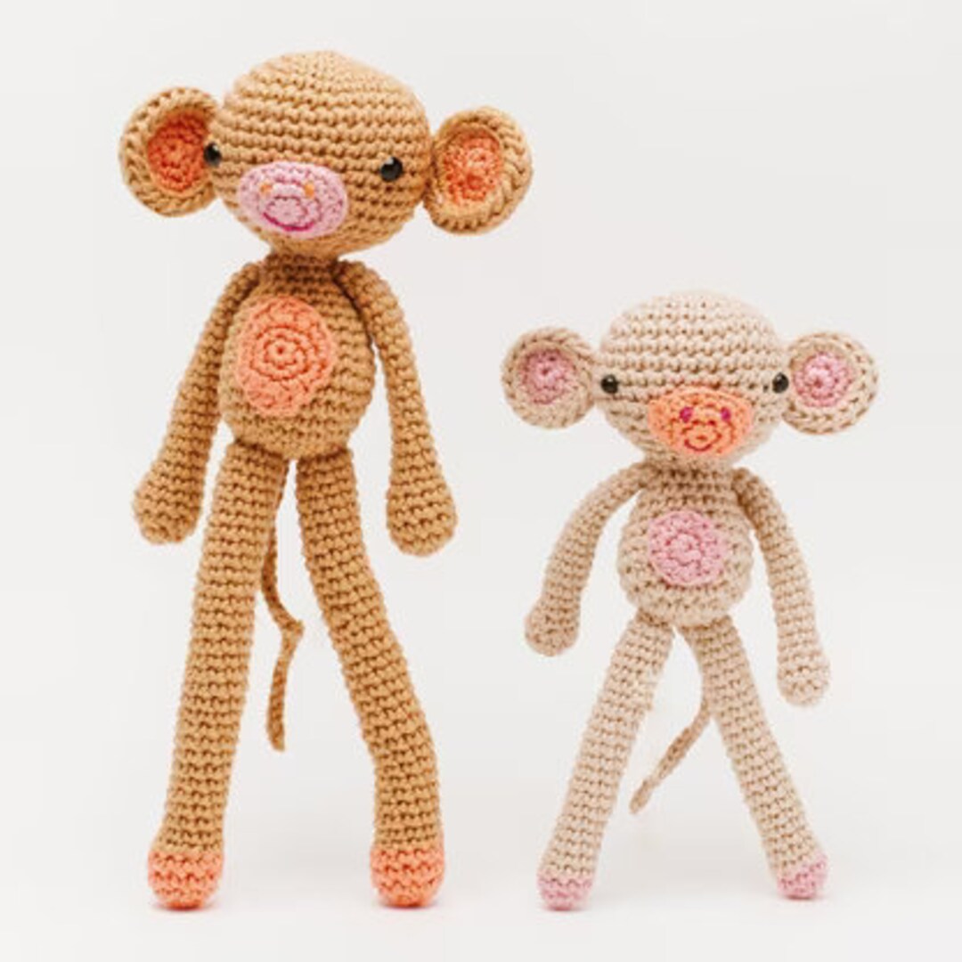 Monkey & Mini Crochet Amigurumi Pattern - Etsy
