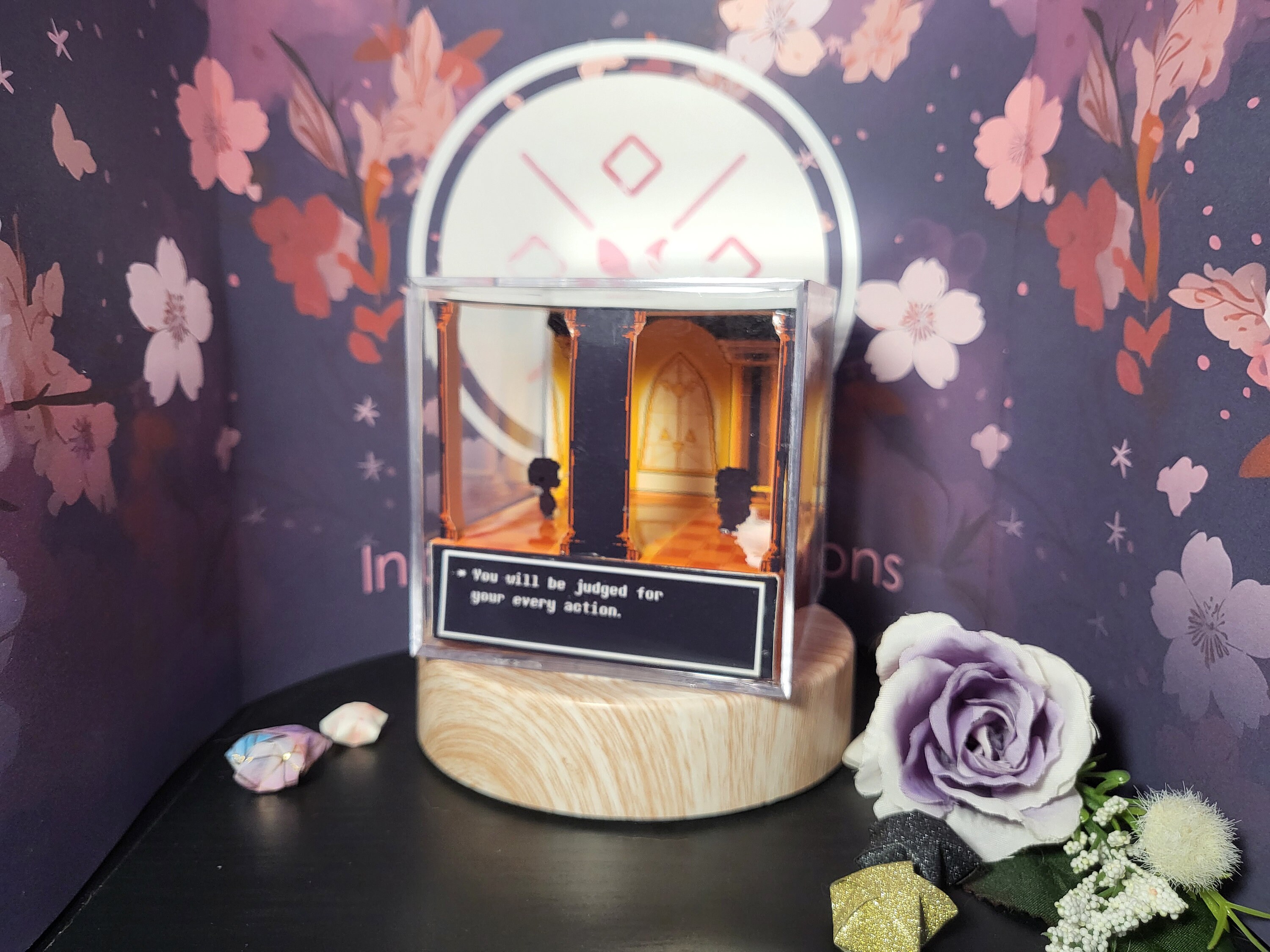 Undertale Sans Judgement Trial Hall Diorama Cube 3D Videogame Gift for ...