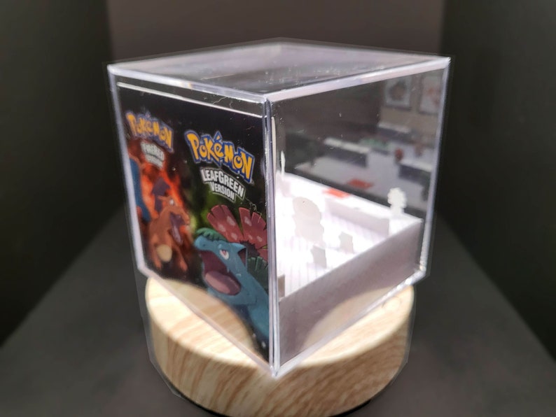 Pokemon Oak Lab Starters Firered & Leafgreen Diorama Cube 3D Videogame ...