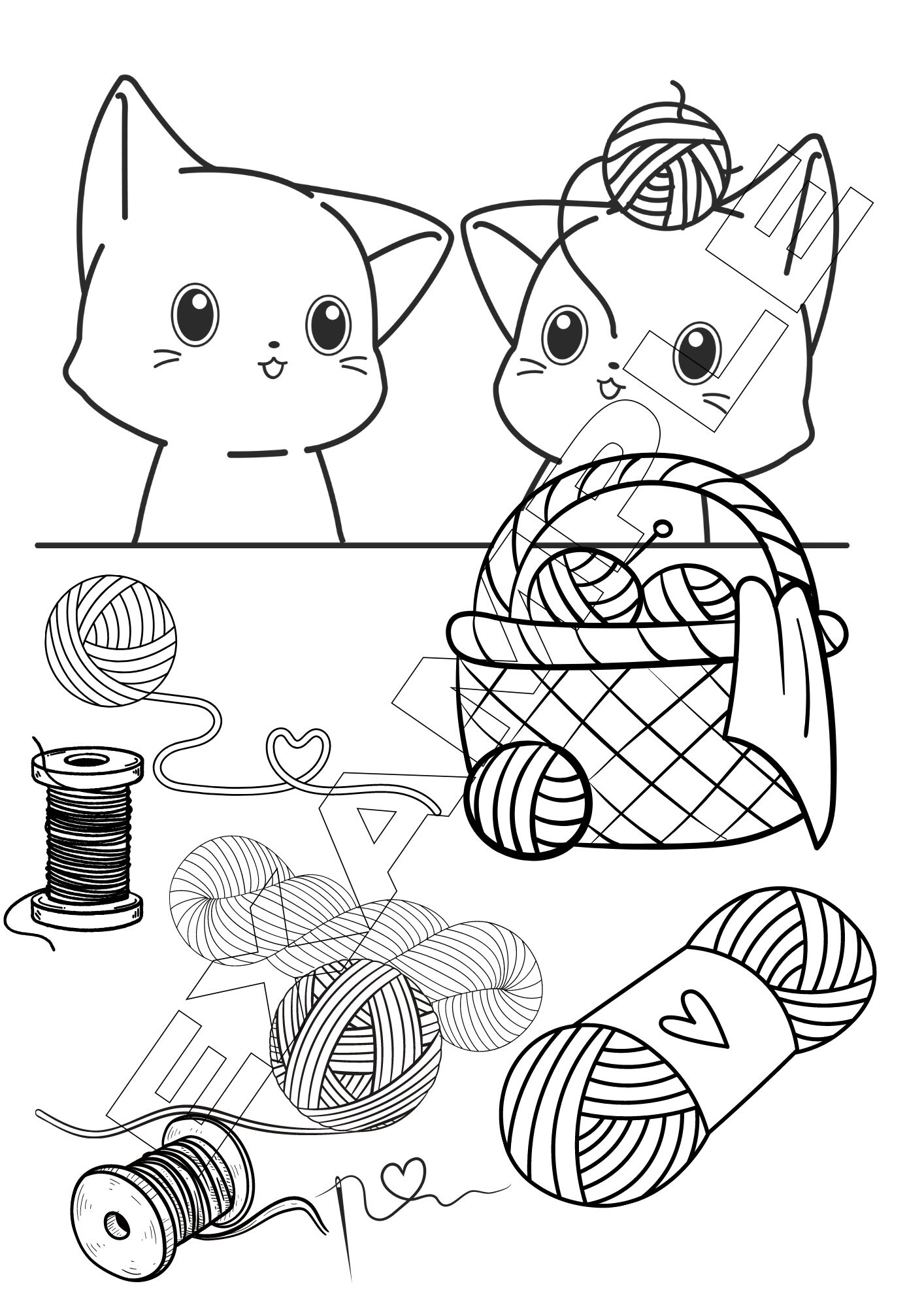 Kids Cat Coloring Pages: 30 Printable Pages of Adorable Feline Fun and ...