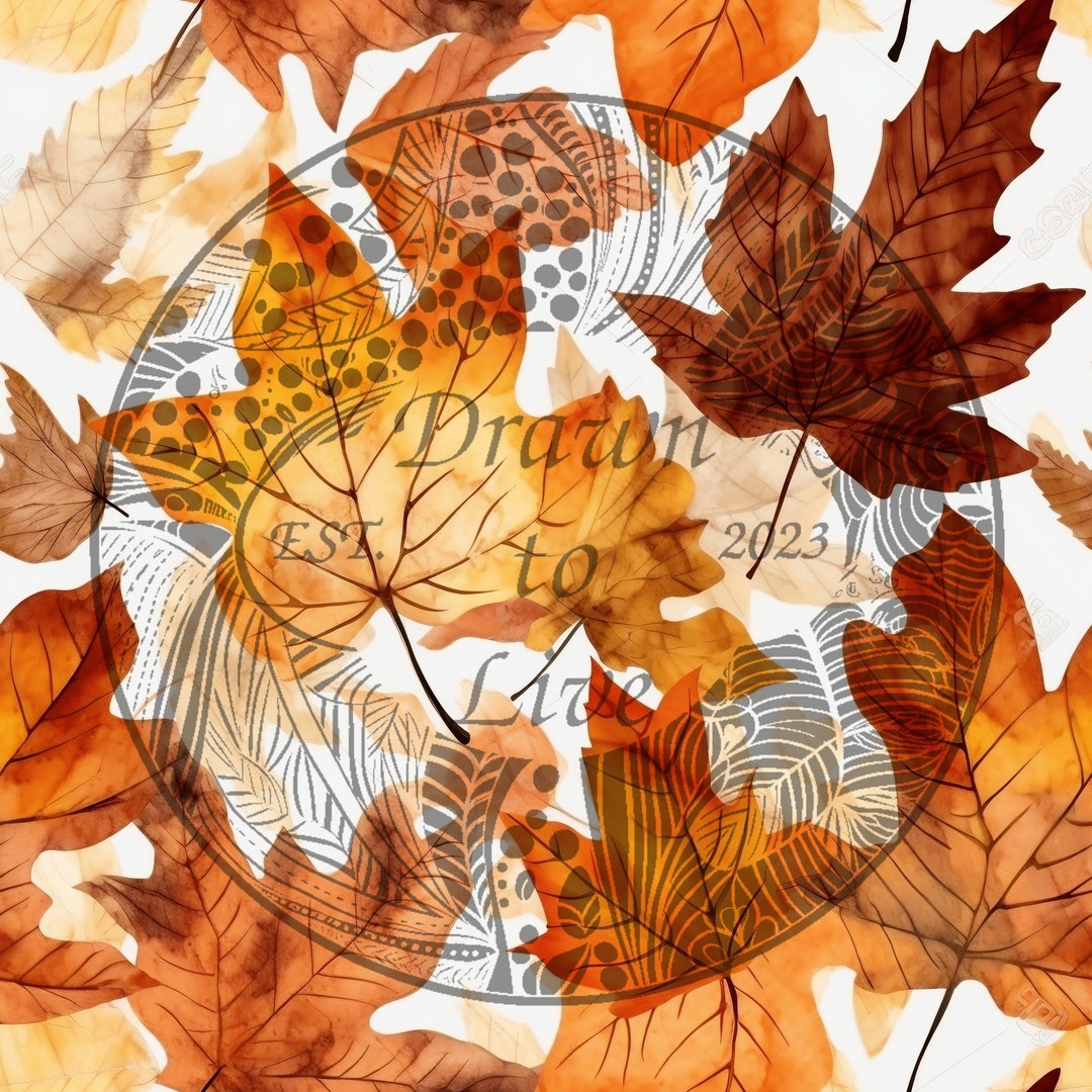 Autumn Leaves Fall Colors Pattern - Etsy