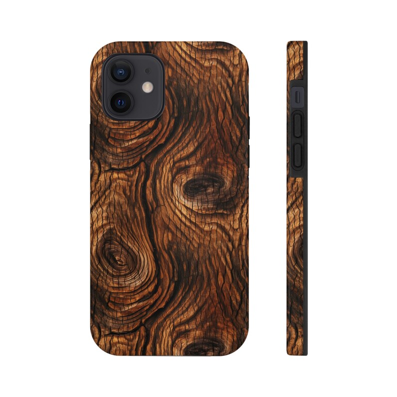 Realistic Rich Dark Stain Wood Grain Phone Case - Etsy