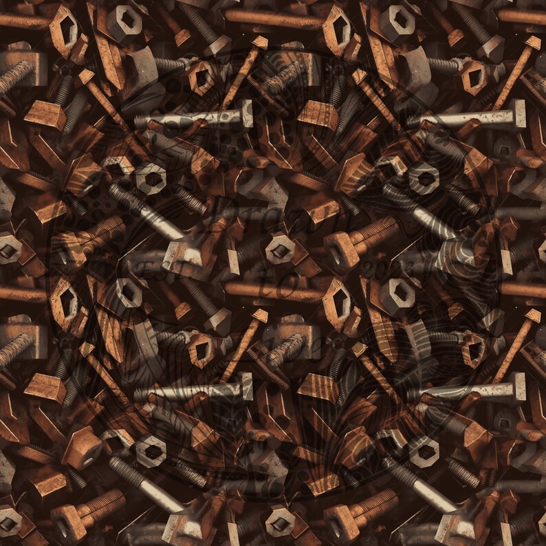 Rusty Nuts and Bolts Pattern - Etsy