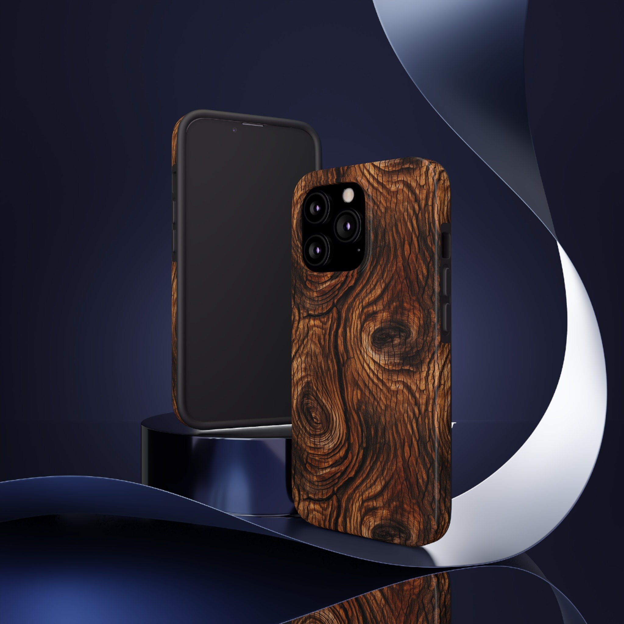 Realistic Rich Dark Stain Wood Grain Phone Case - Etsy