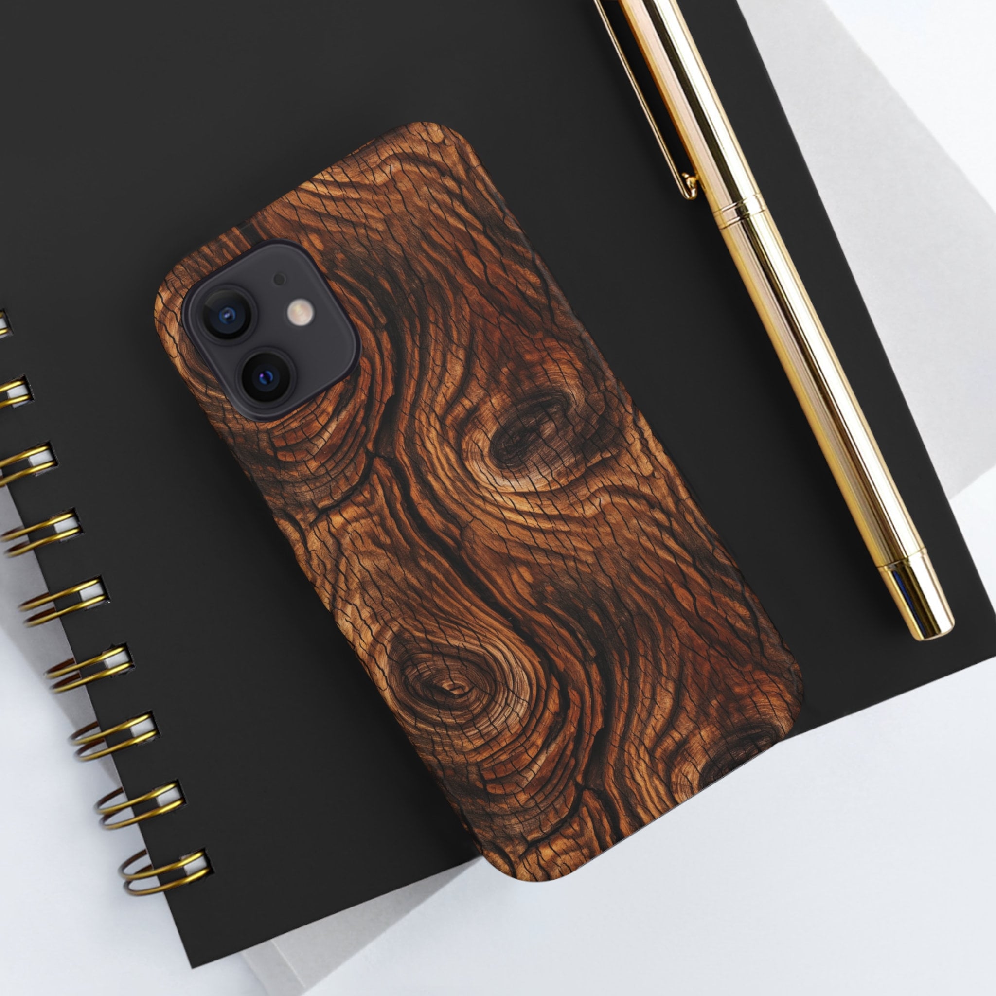 Realistic Rich Dark Stain Wood Grain Phone Case - Etsy