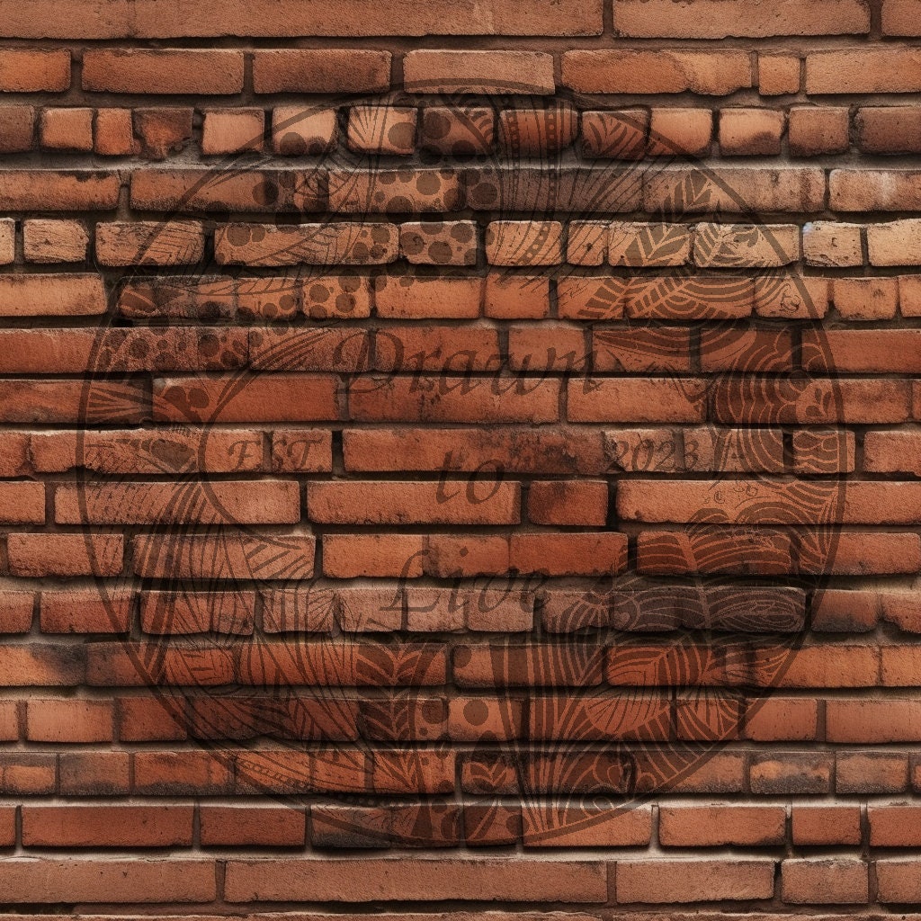 Realistic Red Brick Wall Pattern - Etsy