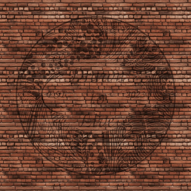 Realistic Red Brick Wall Pattern - Etsy