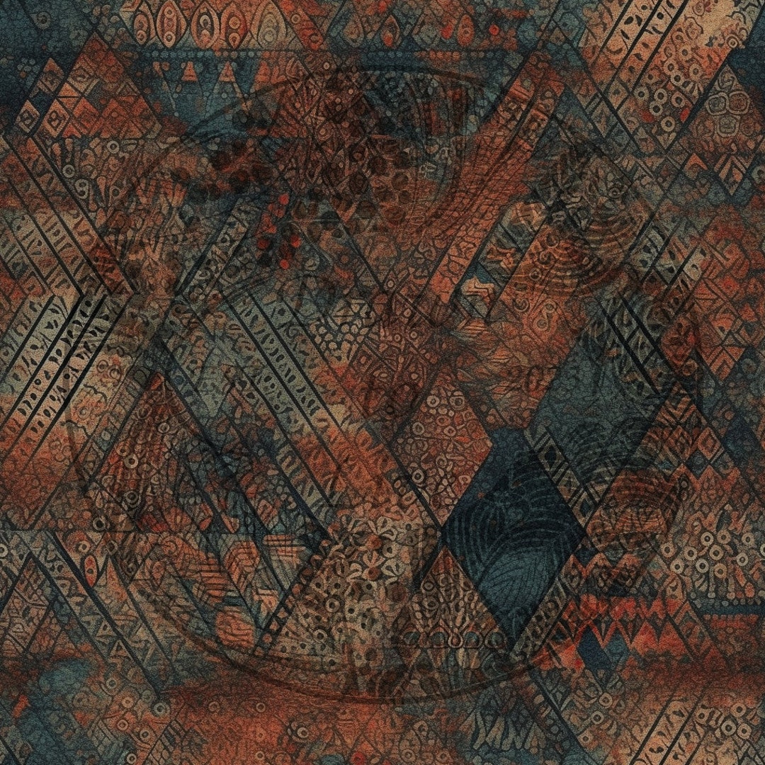 Overlapping Diamond and Triangle Pattern - Etsy