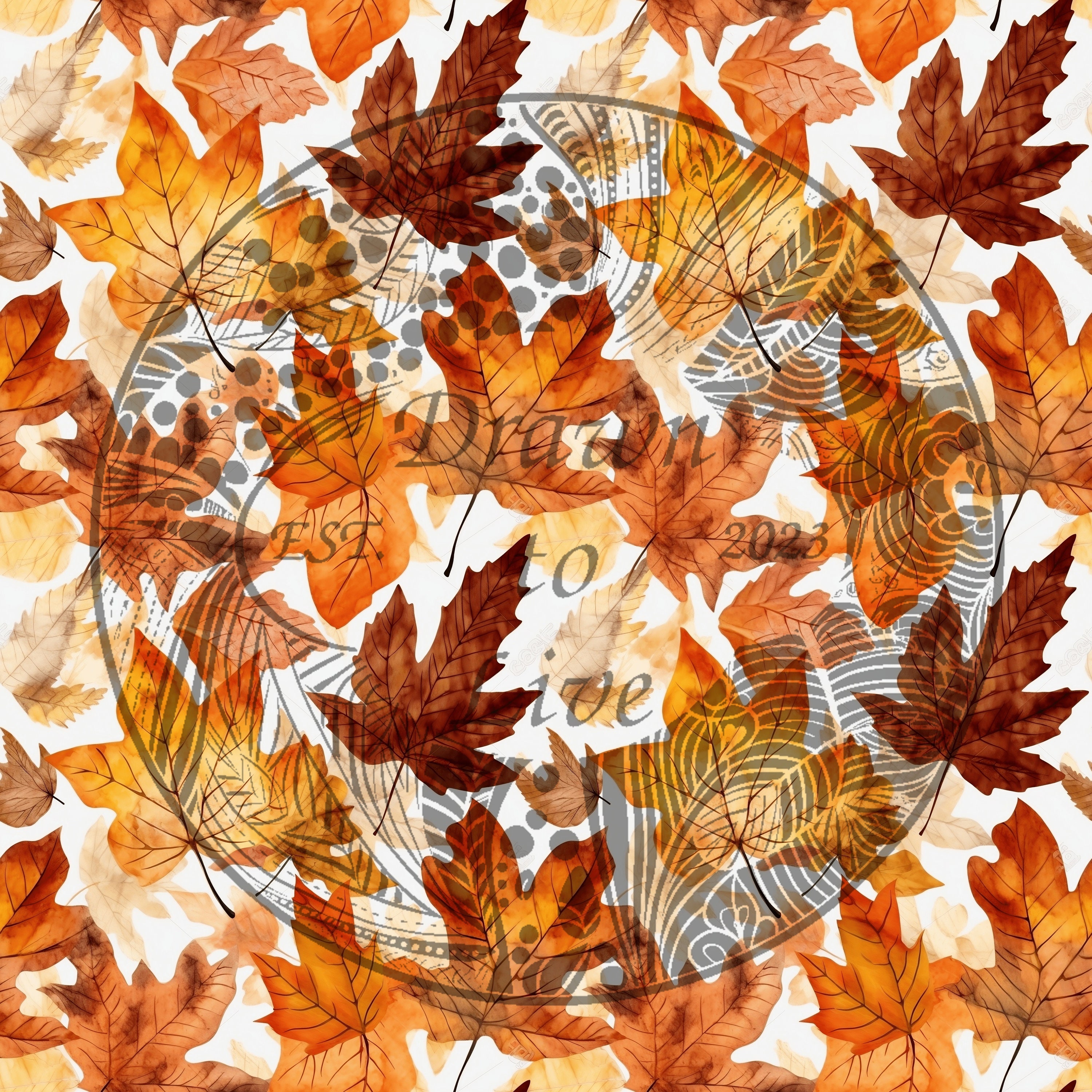 Autumn Leaves Fall Colors Pattern - Etsy