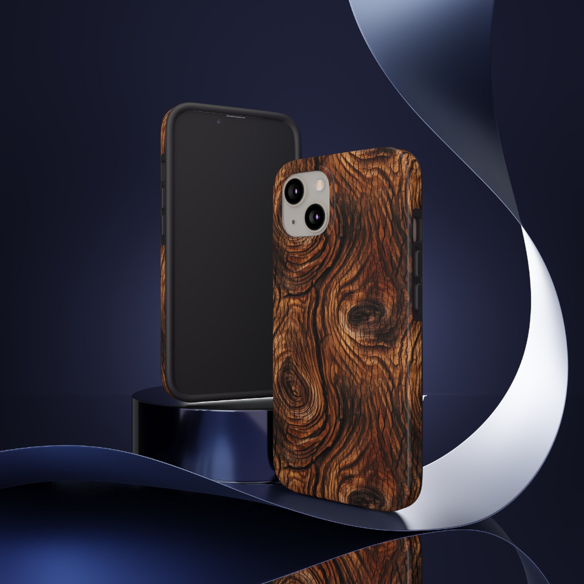 Realistic Rich Dark Stain Wood Grain Phone Case - Etsy