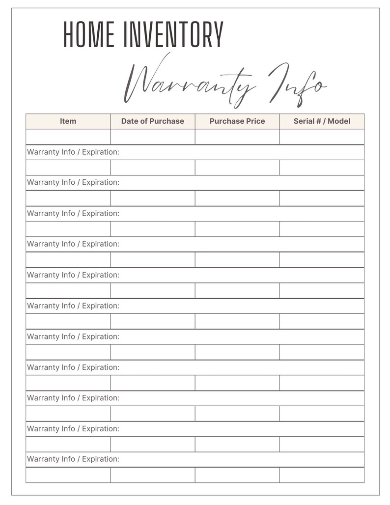 Home Maintenance Binder Printable PDF Maintenance Checklist, Tracker ...