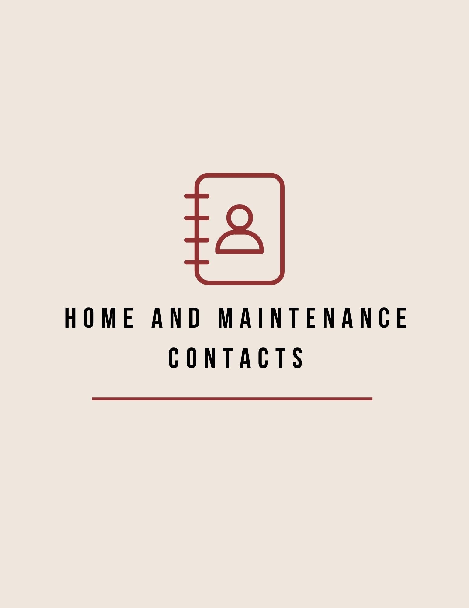 Home Maintenance Binder Printable PDF | Maintenance Checklist, Tracker ...