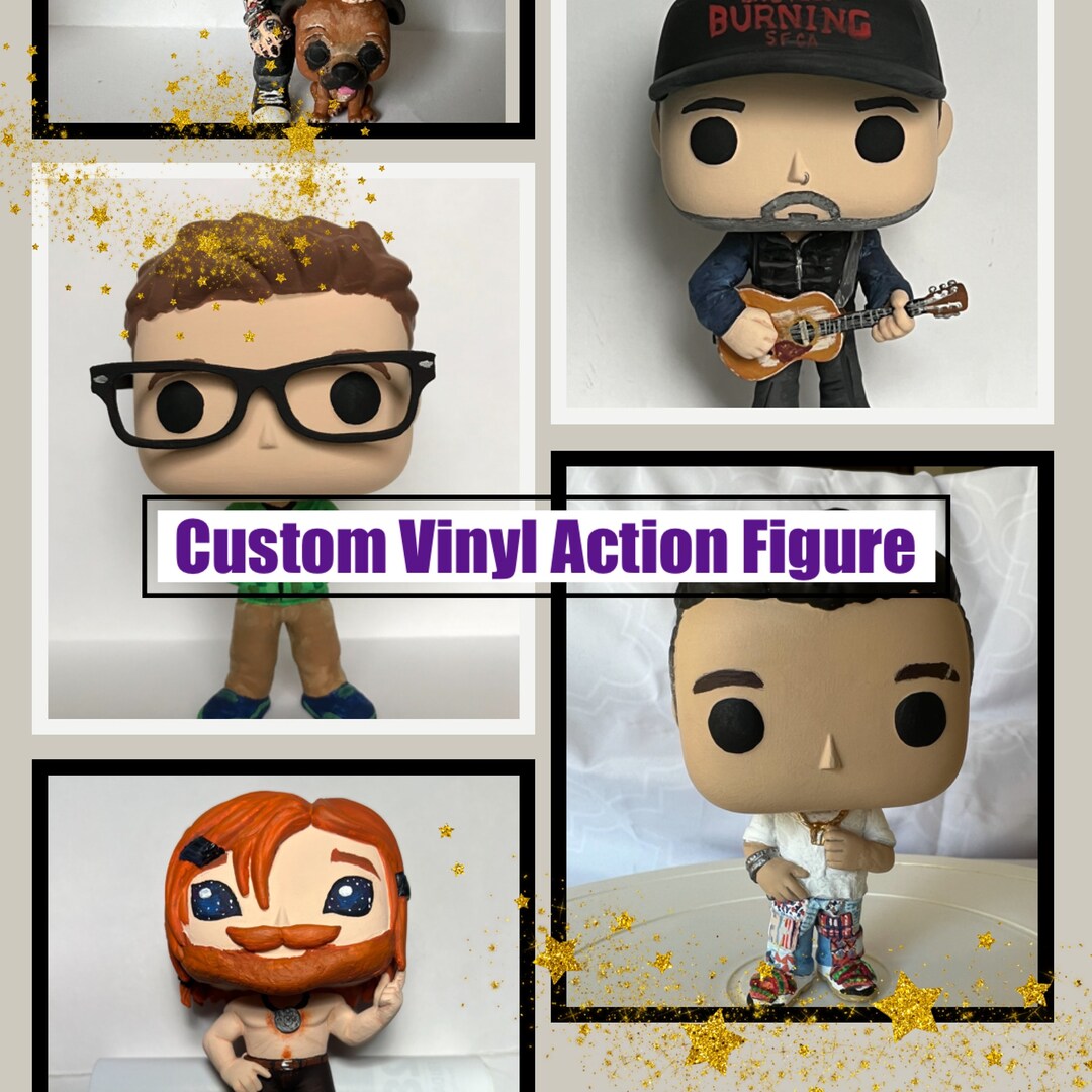 Custom Vinyl Action Figure Hand Painted, Sculpted, Customizable. Pop ...
