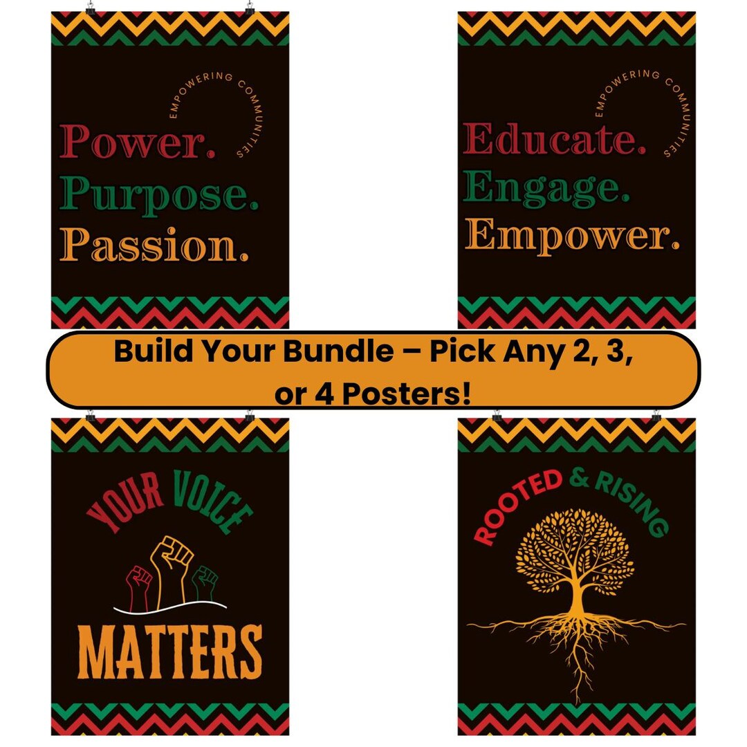 Empowerment Poster Set: Classroom & Office Wall Art (18x24, Matte ...