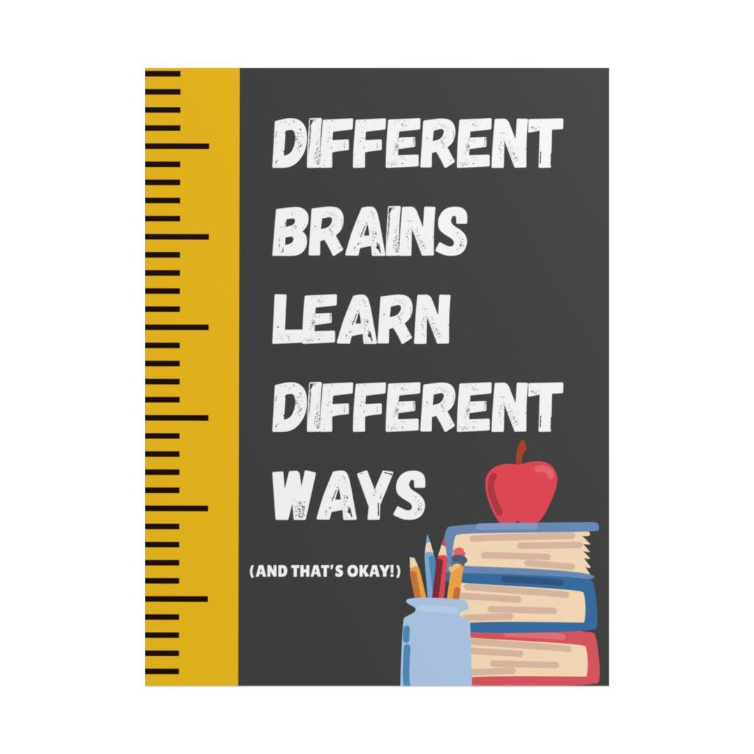Printable- Different Brains Work Different Ways Poster for Teachers ...
