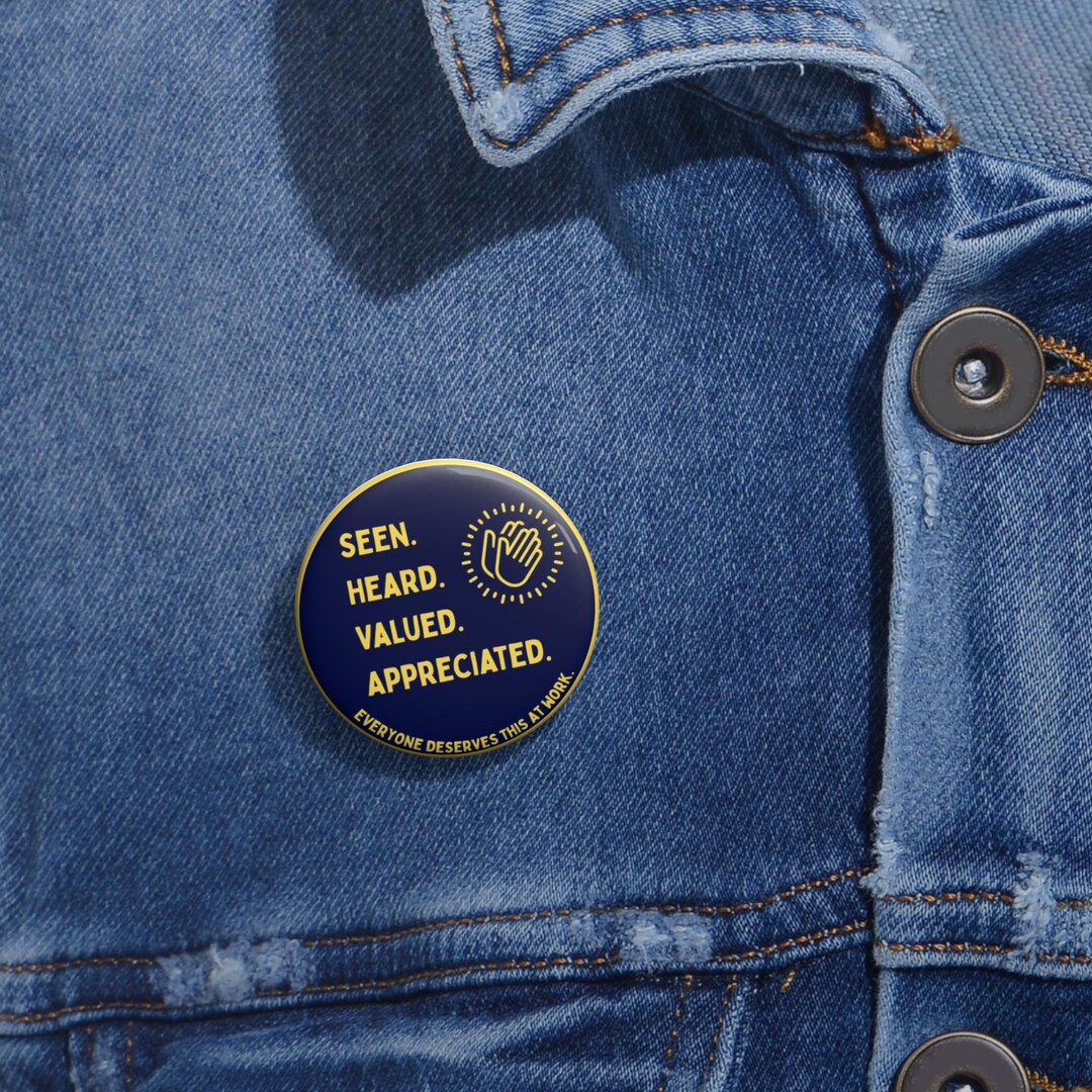 Custom Pin Buttons: Workplace Appreciation, Team Building Badge - Etsy