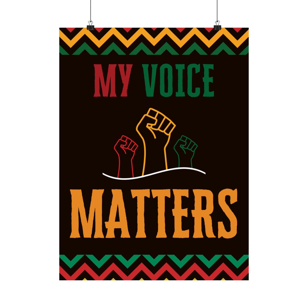 Empowerment Poster: My Voice Matters, Activism Wall Art - Etsy