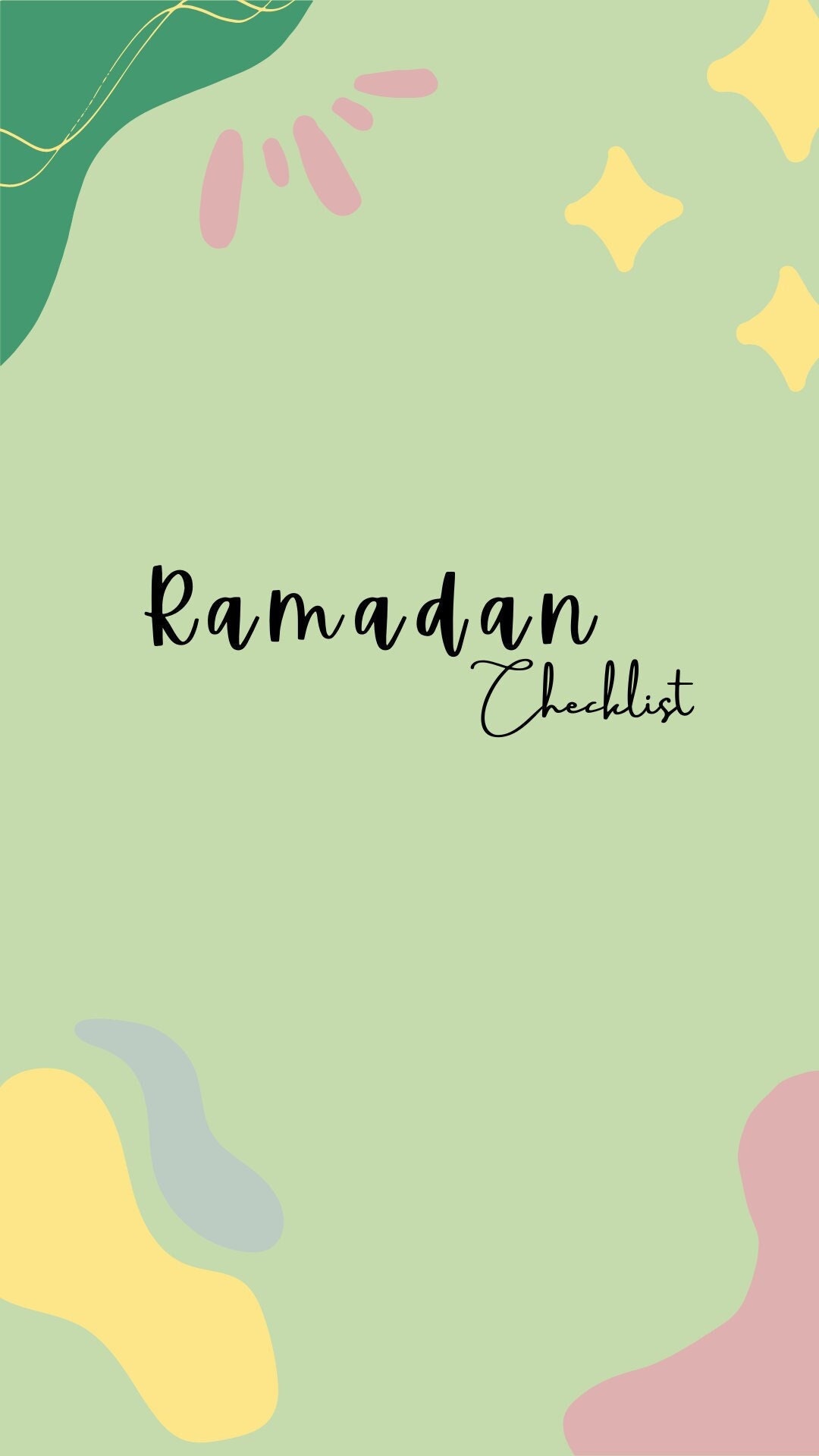 Ramadan Checklist - Etsy