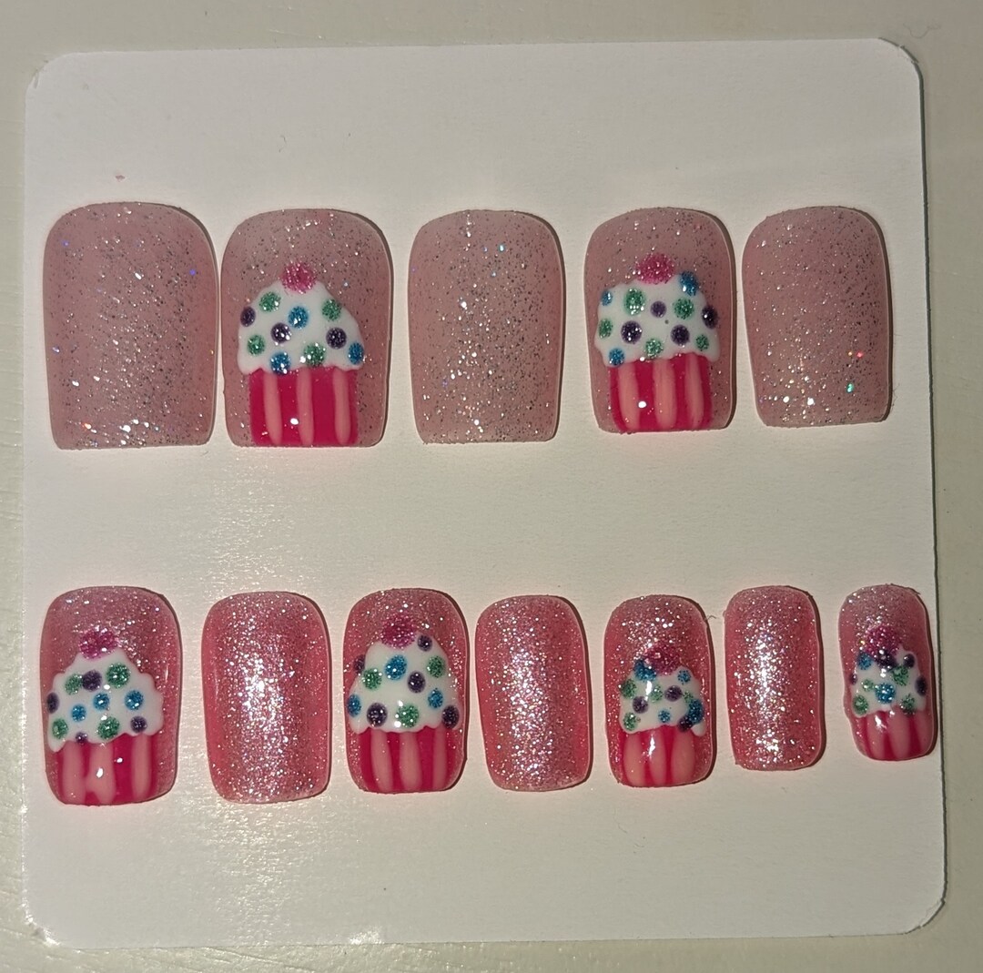 Custom Press on Gel And/or Dip Powder Nail Sets. **nail Glue or Nail ...