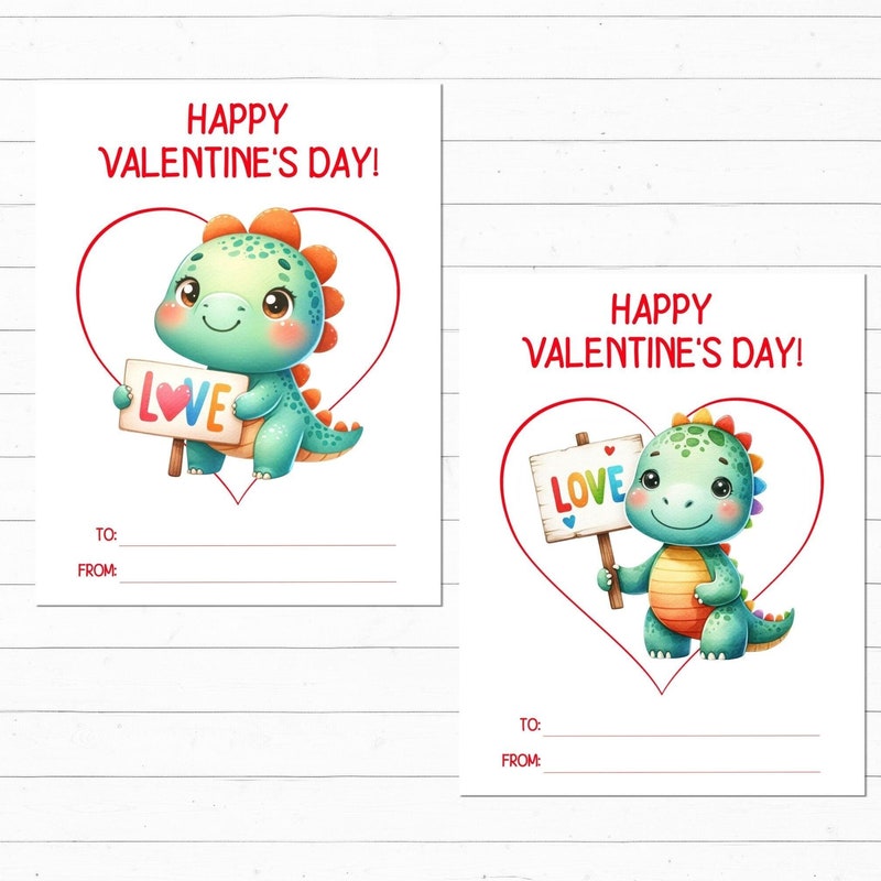 Dinosaur Valentine - Etsy
