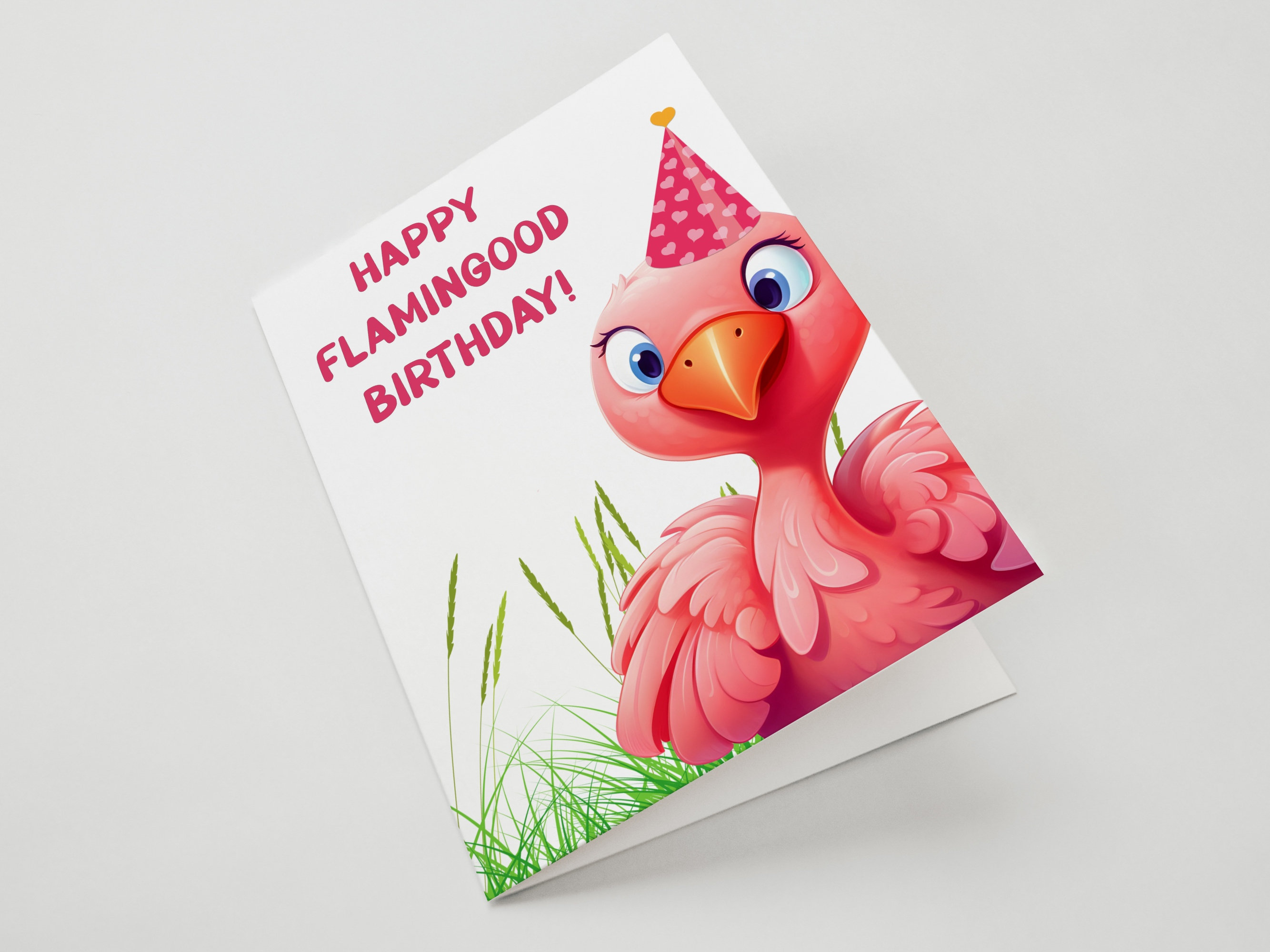 Flamingo Birthday Card Printable Digital Download for Bird Lovers of ...