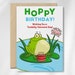 Frog Birthday Card Instant Download of a Printable Birthday Card for ...