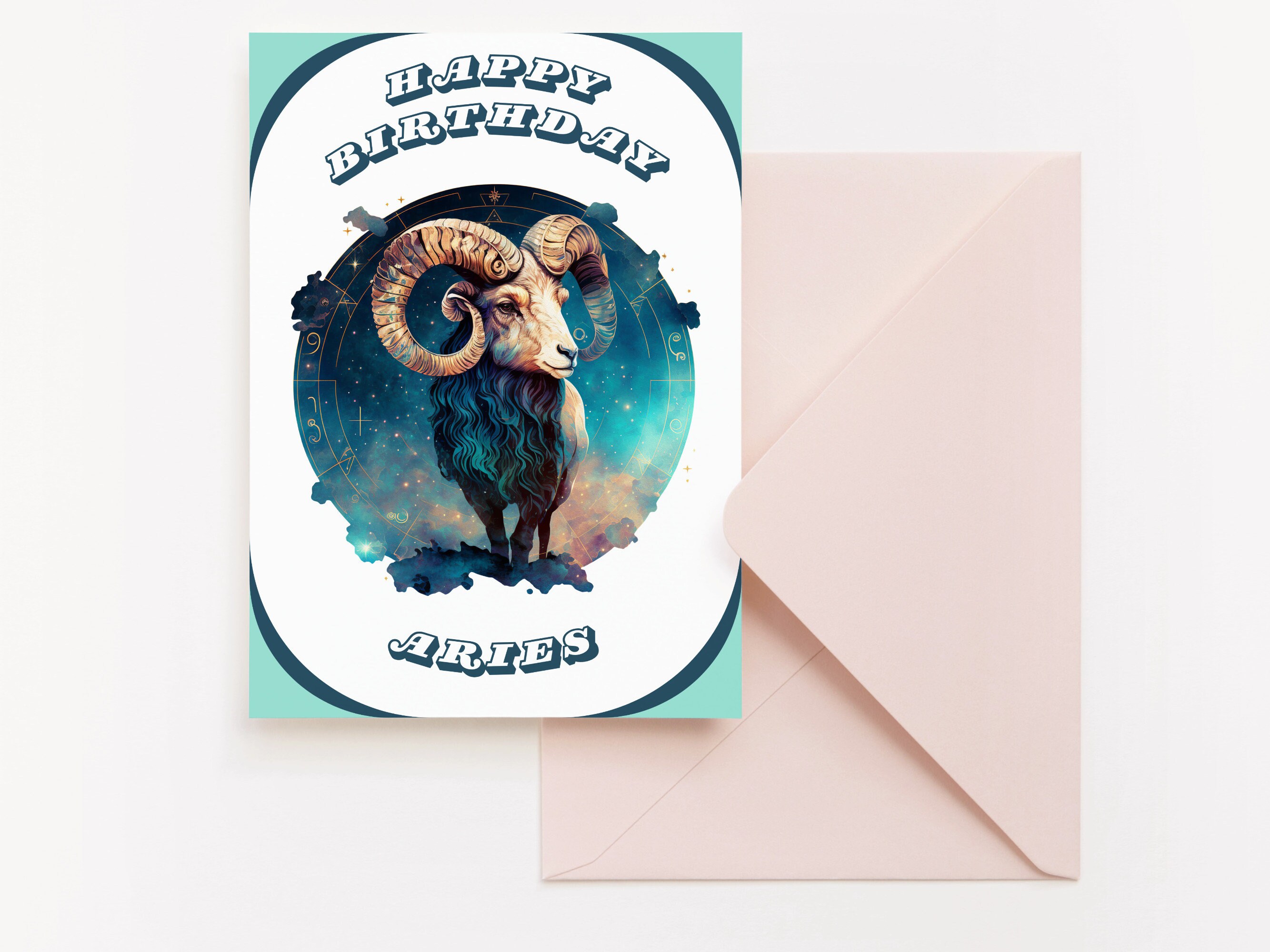 Aries Birthday Card for the Astrology Lover: Printable Horoscope Card ...