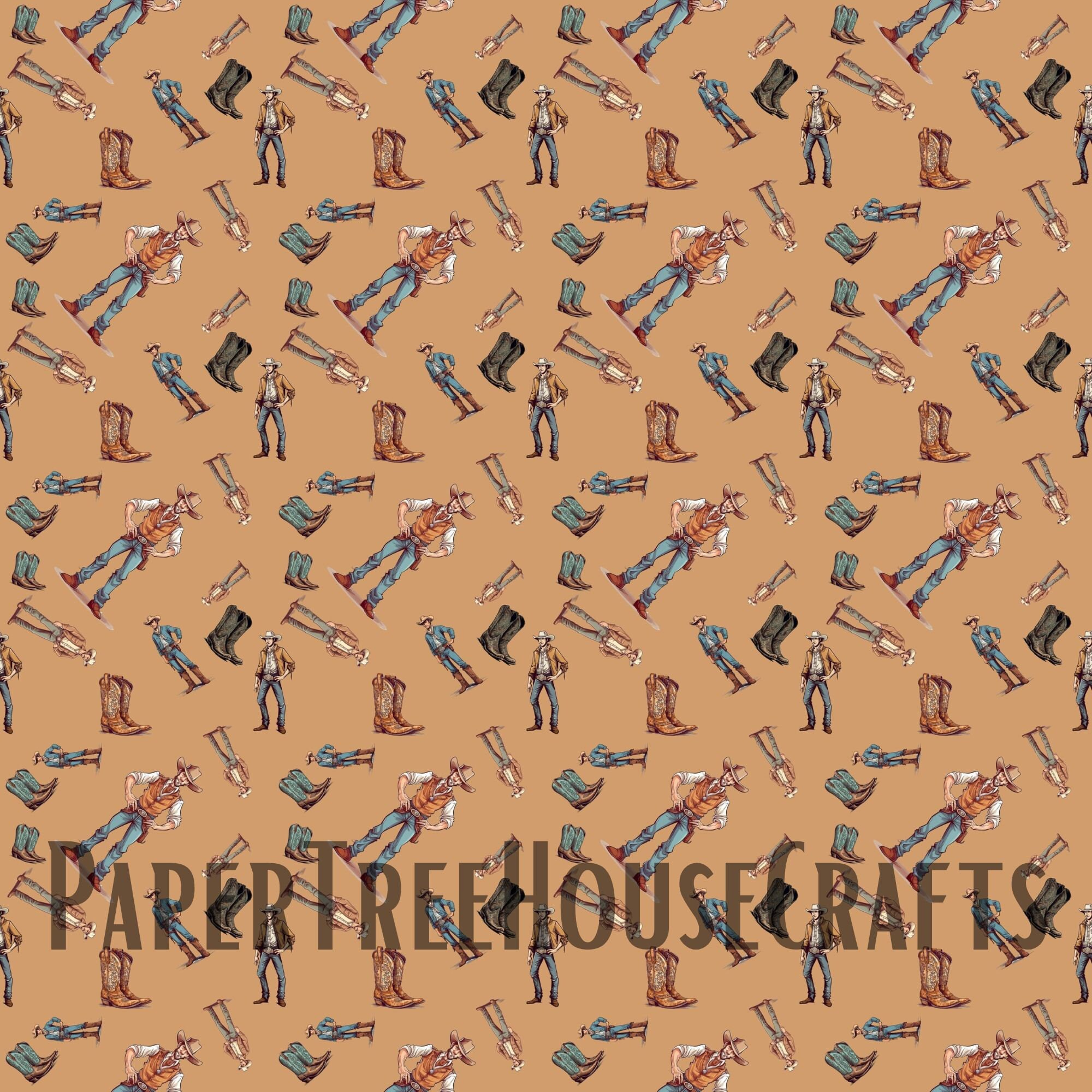 Vintage Cowboy Digital Paper Pack for Old West Scrapbooking - Etsy