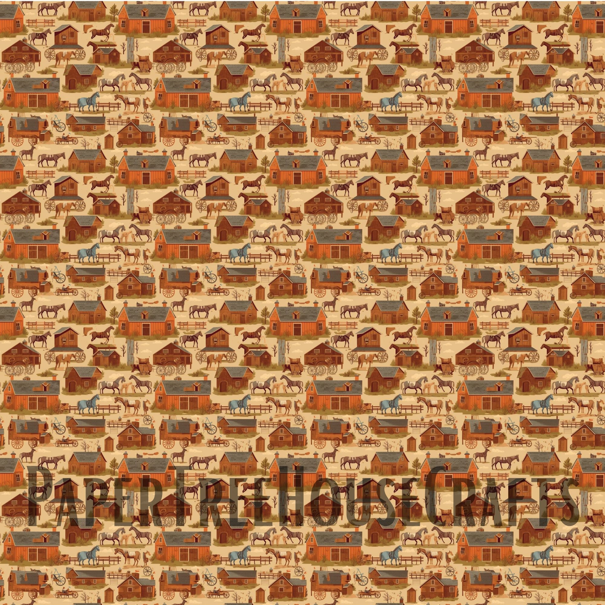 Vintage Cowboy Digital Paper Pack for Old West Scrapbooking and Cattle ...