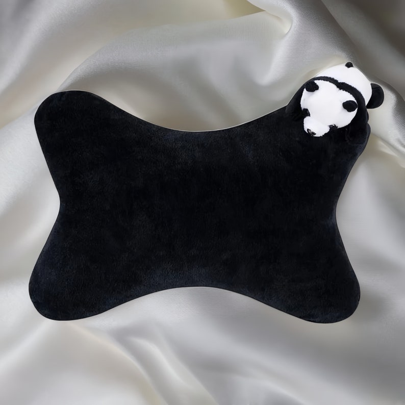 Panda Car Headrest Pillow, Plush Panda Neck Support, Cute Anime Neck ...
