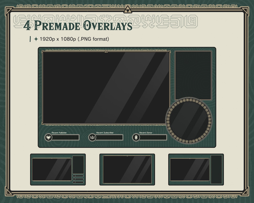 Tears of the Kingdom Stream Overlay Pack / Legend of Zelda / 4 Overlays ...