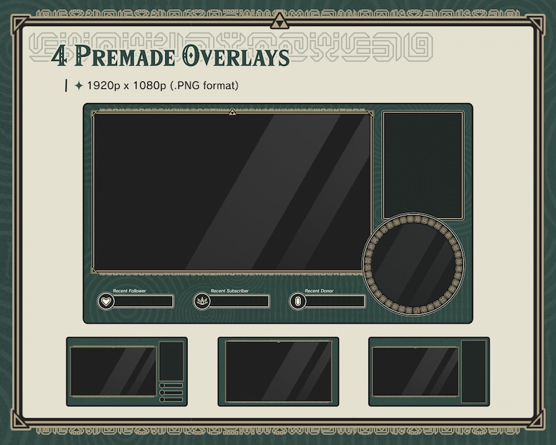 Tears of the Kingdom Stream Overlay Pack / Legend of Zelda / 4 Overlays ...