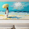Abstract Beach Canvas Painting,large Original Sunshine Ocean Coast ...