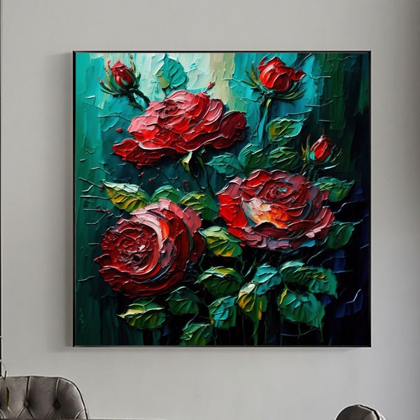Rose Painting - Etsy