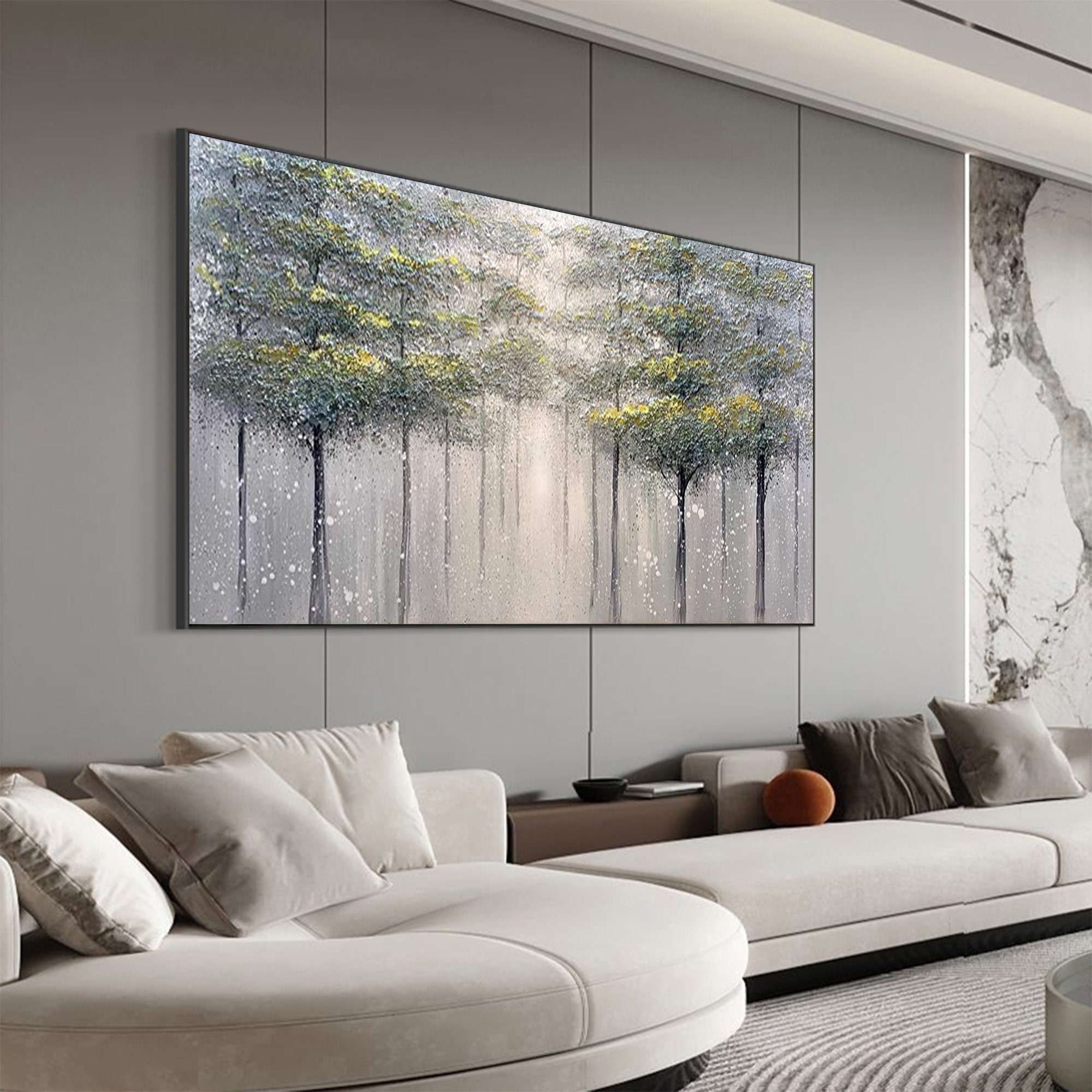 Original Abstract Forest Oil Painting on Canvas Large Wall - Etsy