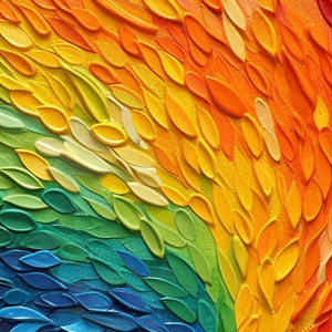 Abstract Colorful Vortex Texture Oil Painting on Canvas, Large Wall Art ...