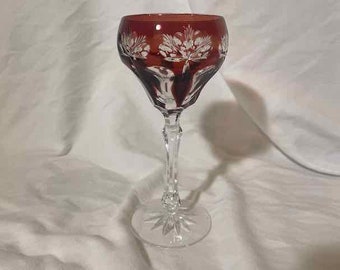 Meissen Crystal Cranberry Red Wine Glass Echt Meissner Bleikristall ...