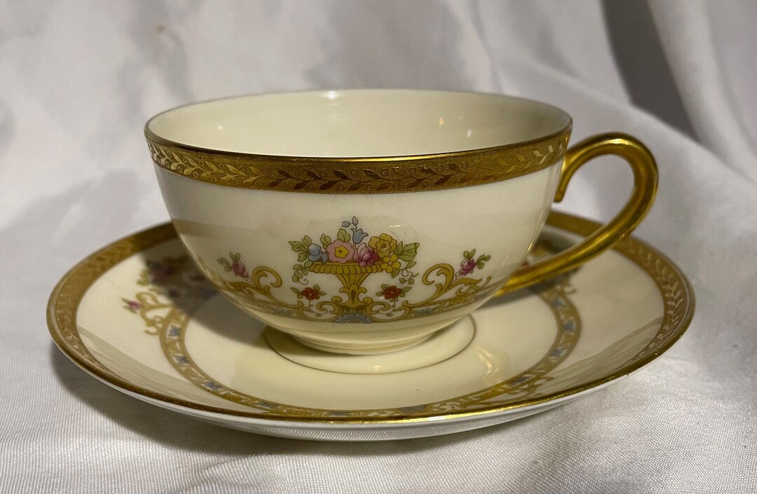 Epiag China in the Belgenland Pattern Flat Cup and Saucer Set - Etsy