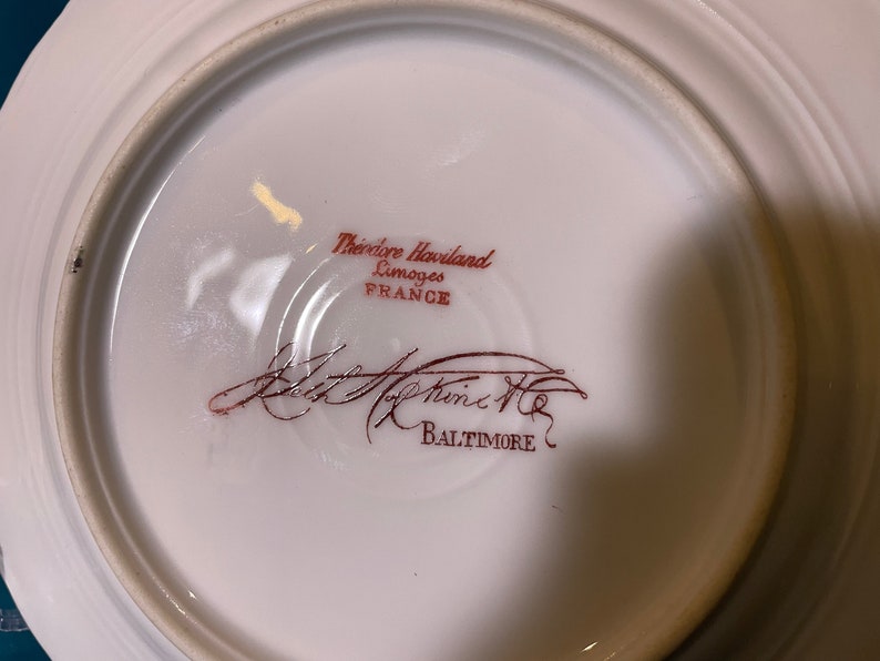Theodore Haviland Limoges France Signed Plates Baltimore - 6 1/4 Inch ...