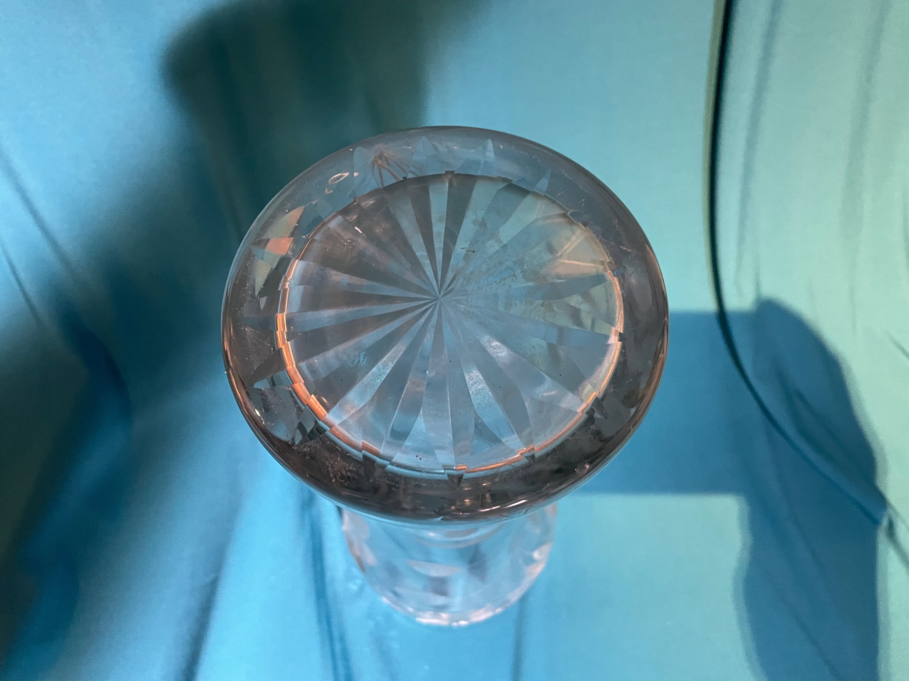 Large Etched Flowers Heavy Vase Crystal - Etsy