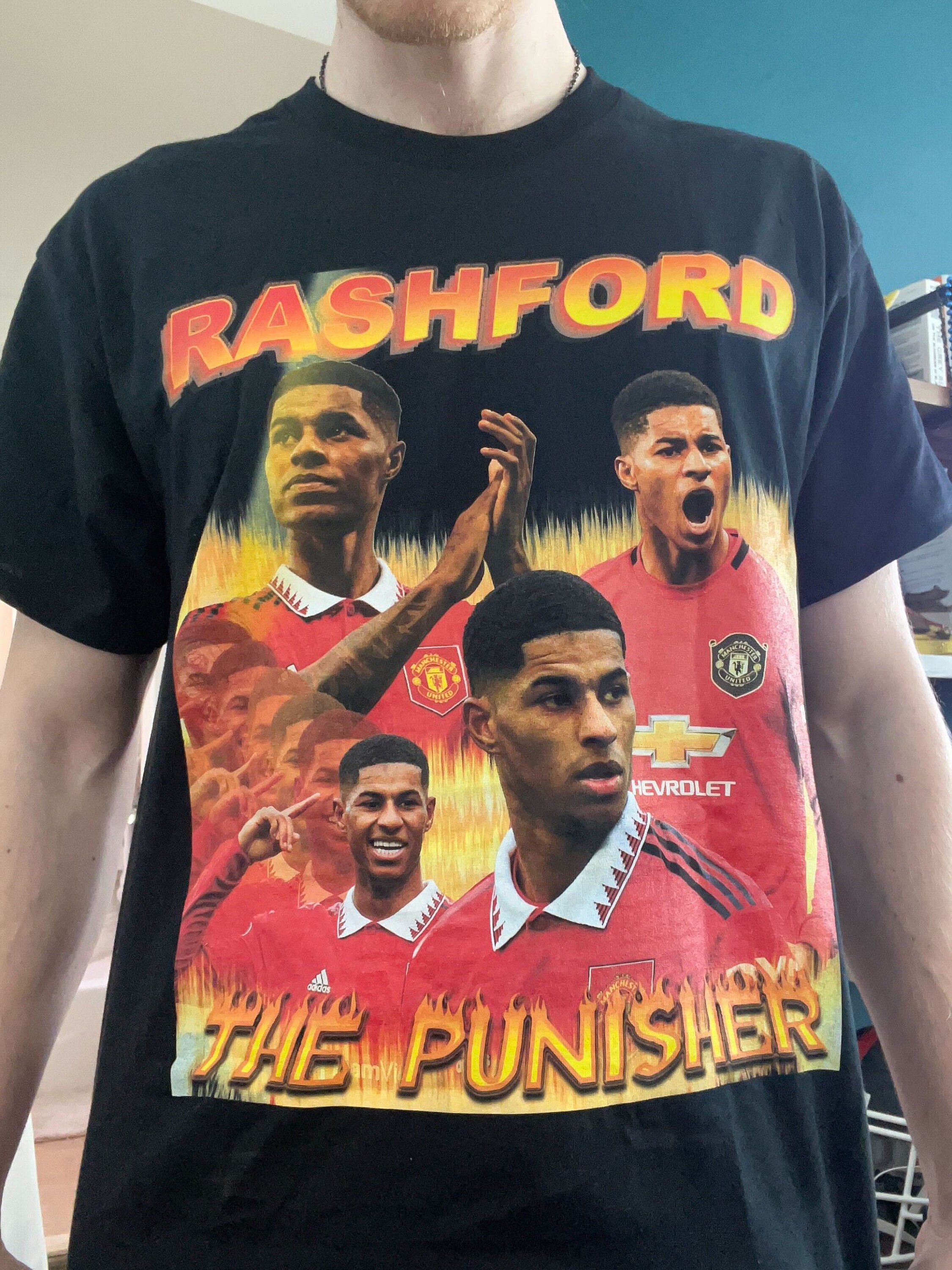 Marcus Rashford T-shirt Graphic 90s Style Tee Manchester United - Etsy