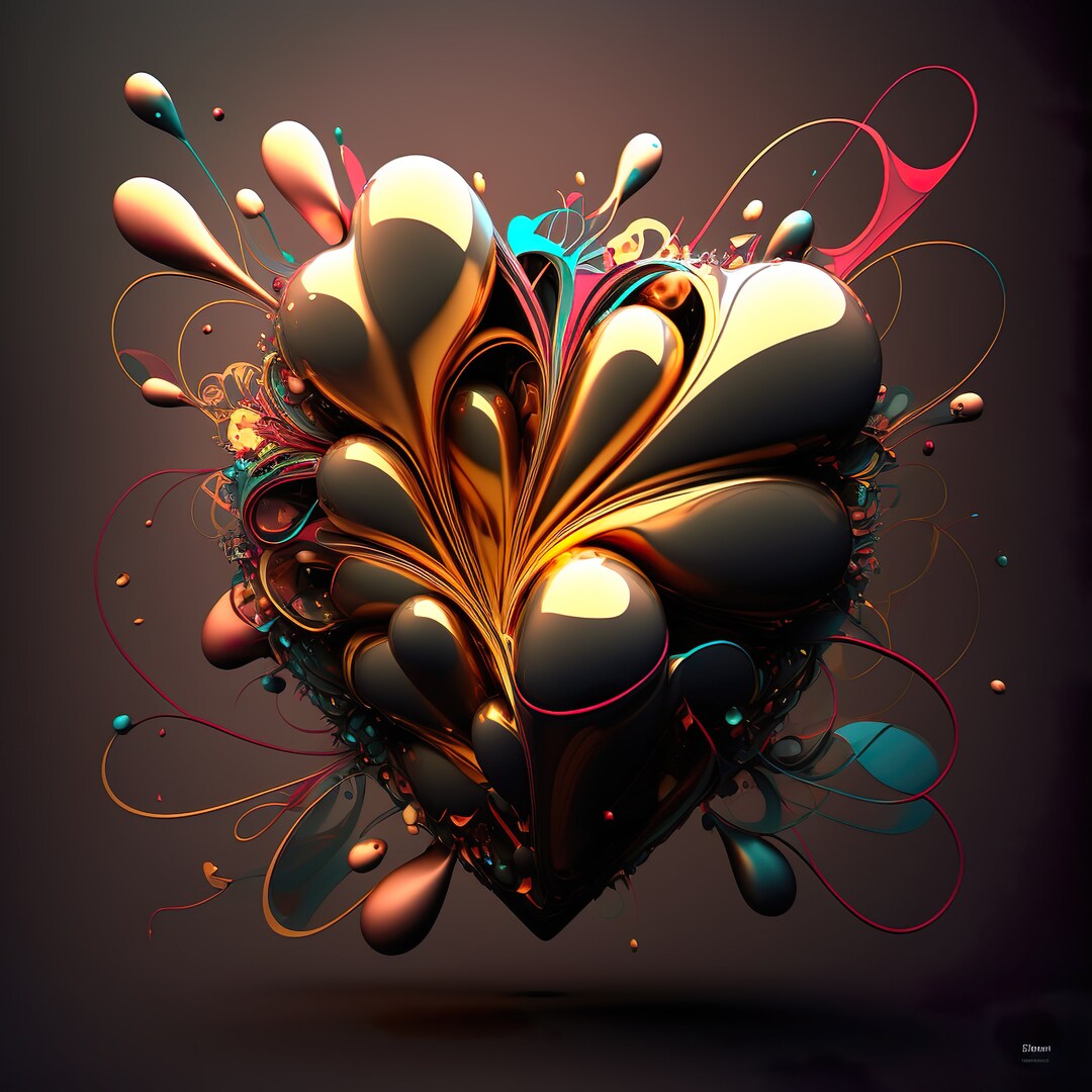 Golden Heart - Etsy