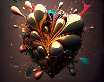 Enchanted Heart | Acrylic Print | Ready-to-mount - Etsy