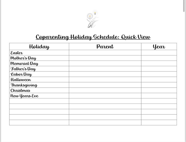 Coparenting: Parenting Plan Bundle - Etsy