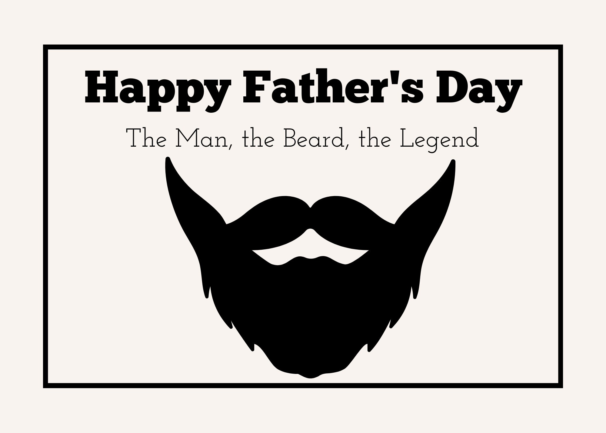 The Man, the Beard, the Legend Father's Day Card - Etsy