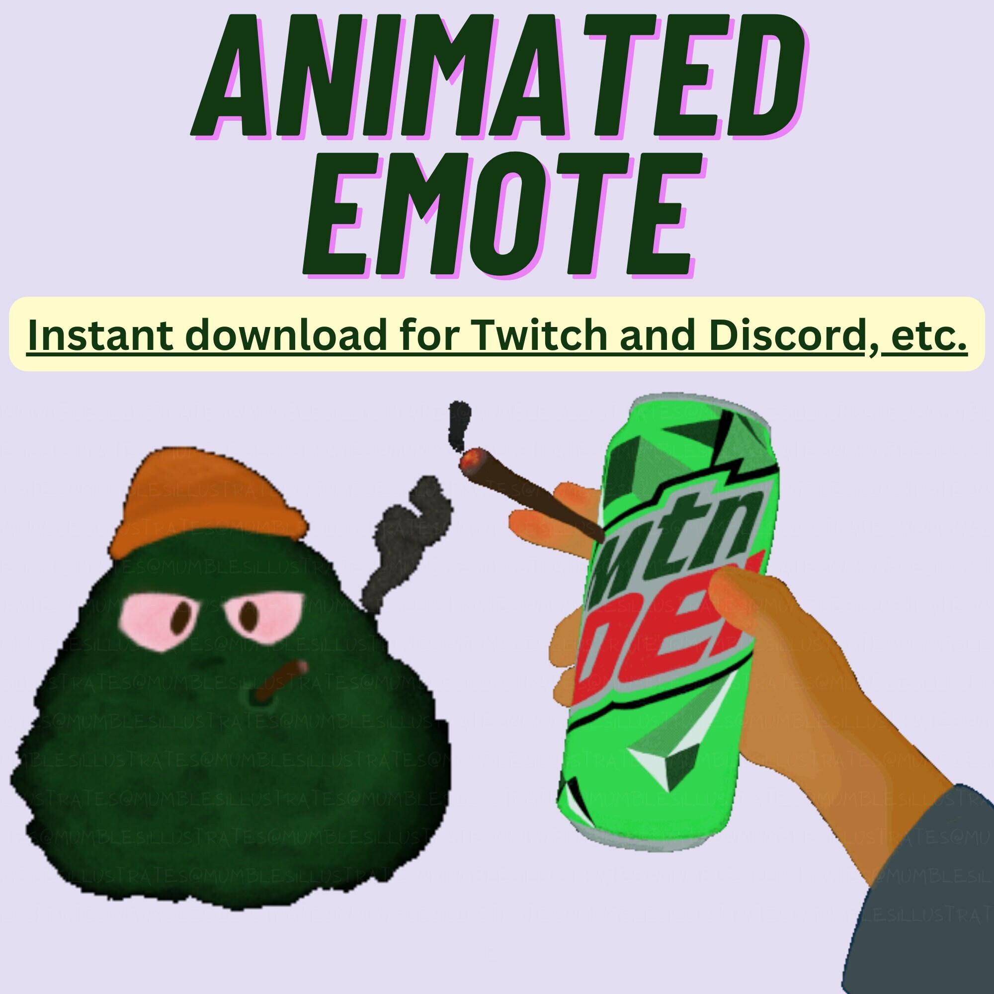 420 Twitch Emote Weed Emote Soda Emote Funny Twitch - Etsy