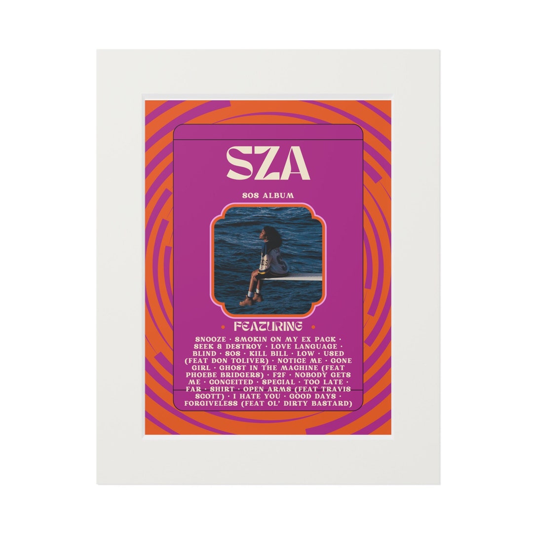 Sza SOS Album Digital Poster Print, Vintage Abstract Sza Print, Cute ...