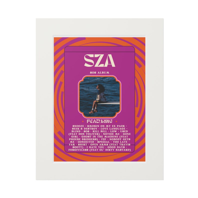 Sza SOS Album Digital Poster Print Vintage Abstract Sza - Etsy